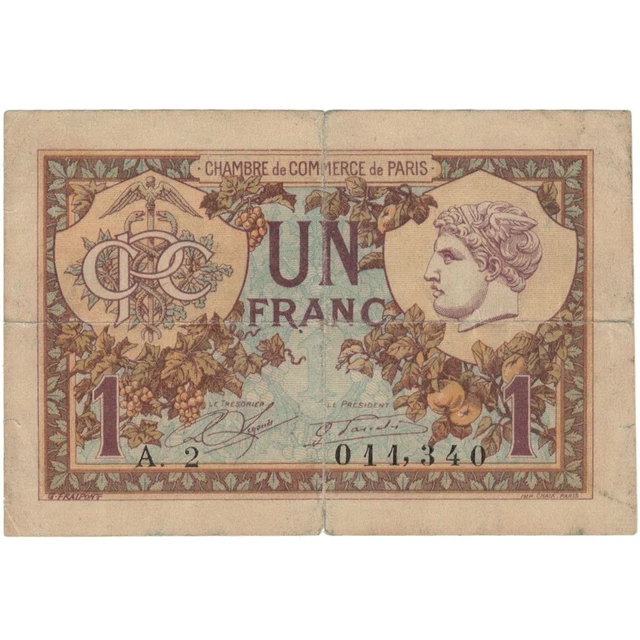 [#808472] FRANCIA, PARIS, 1 Franc, 1920, MBC, Pirot:97-36 EUR 17,55 ...