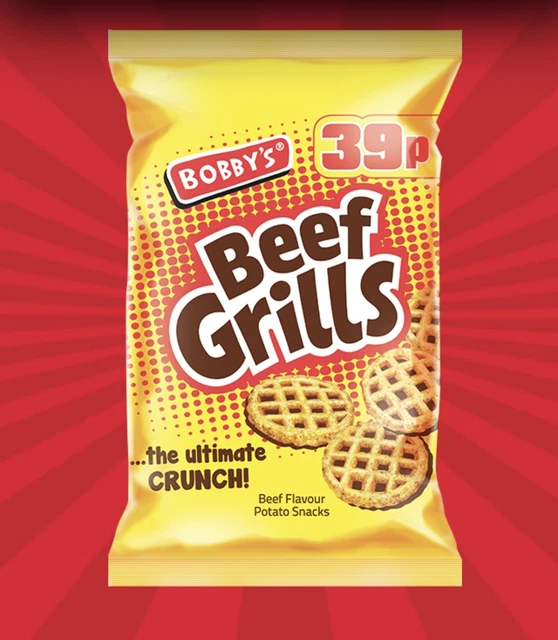 BOBBY'S BEEF GRILLS Flavour Snacks 23g Box Of 30 Packs (FAST DELIVERY ...