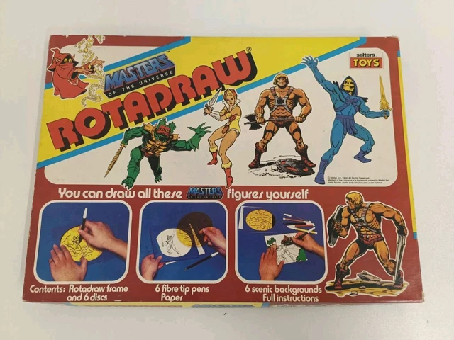 RARE VINTAGE MASTERS of the Universe Rotadraw By Salters Toys 1984 £33. ...