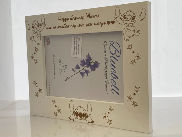 PERSONALISED DISNEY STITCH Photo Frame Engraved Any Wording £14.84 ...