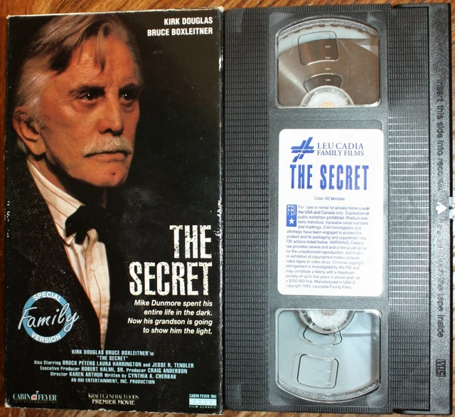 THE SECRET (VHS) Kirk Douglas, Bruce Boxleitner, Brock Peters. VG Cond ...
