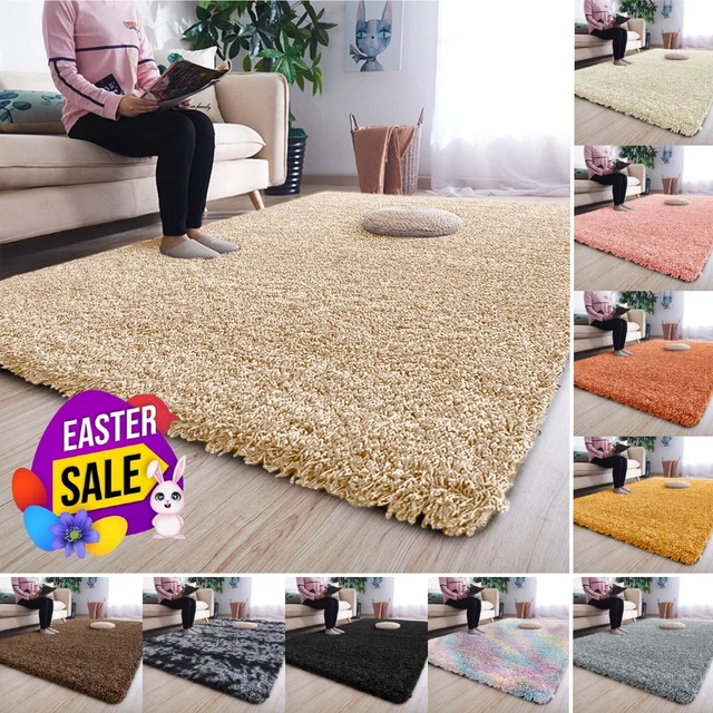 EXTRA LARGE SHAGGY Rugs Thick Pile Living Room Bedroom Hallway Runner ...