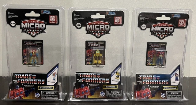 WORLD'S SMALLEST FIGURES TRANSFORMERS Optimus Prime Bumblebee ...