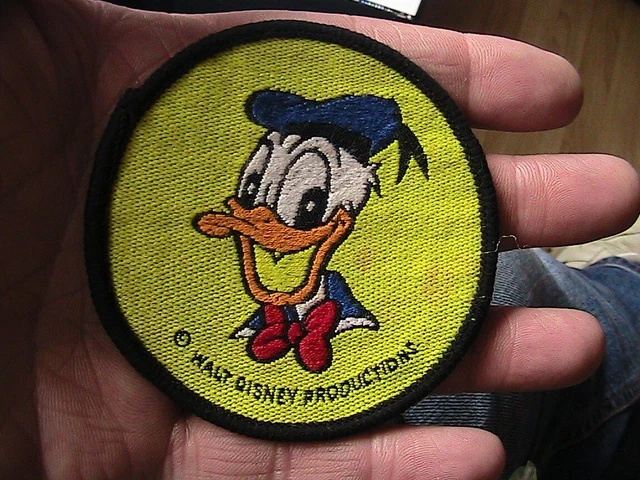 1970'S UNUSED WALT Disney Donald Duck Cloth Patch Badge Disneyland ...