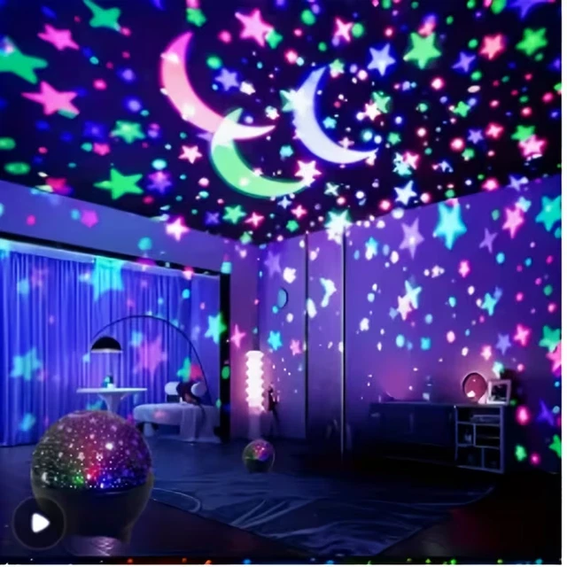 STAR MOON LED Projector Light] 1pc Star Moon LED Projector Light ...