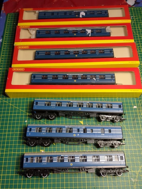 7 HORNBY CORONATION class coaches LMS BLUE £85.00 - PicClick UK