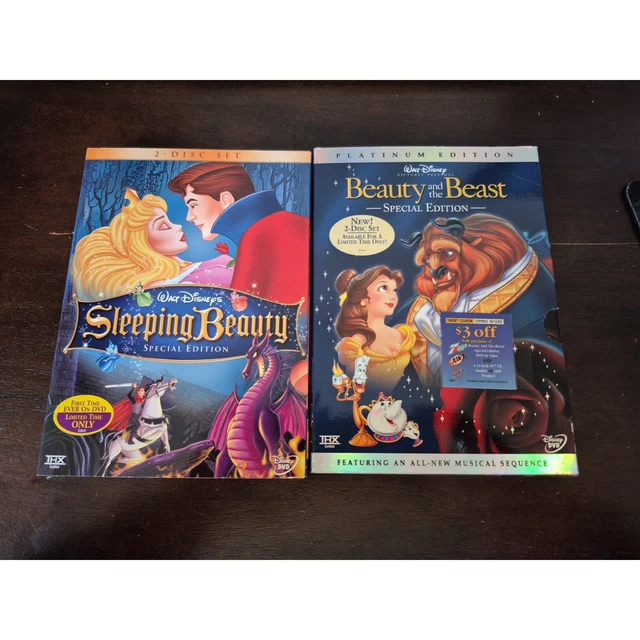 SLEEPING BEAUTY BEAUTY and The Beast Movie Bundle DVDs Special Edition ...