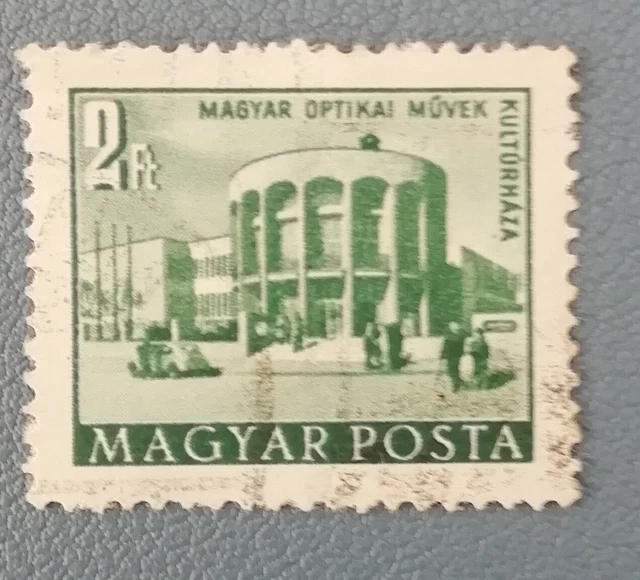 TIMBRE HONGRIE MAGYAR Posta Stamp Paysage Urbain Magyar Optikai Muvek ...