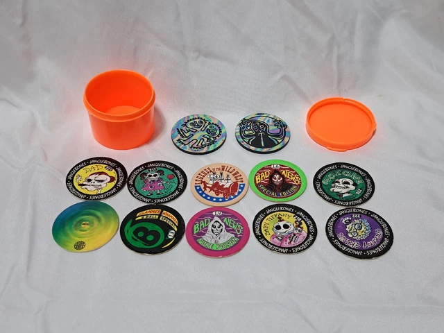 VINTAGE POGS LOT With Case + Slammers 90s Slammer Whammers Authentic ...