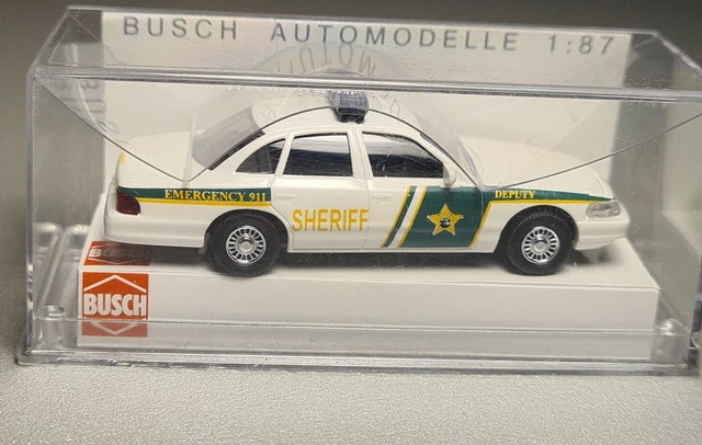 BUSCH 1:87 / H0 #49003 Ford Crown Victoria US Deputy Sheriff Police in ...