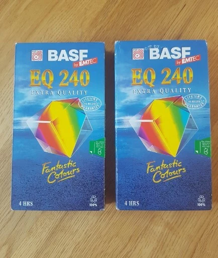 BASF EQ240 BLANK 4 Hour VHS Video Cassette Tape 2 X 240 Minutes New ...