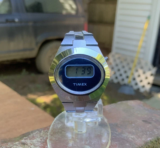 OROLOGIO VINTAGE ANNI '70 Timex Digital F Cell 3H Filippine Funzionante ...