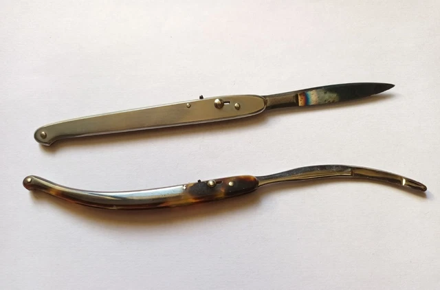 LOT DE DEUX scalpels Signés penon et galante écaille et acier EUR 30,00 ...