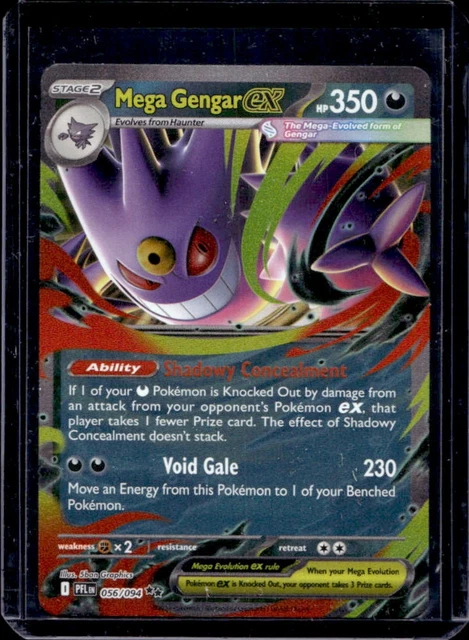 2025 POKEMON PHANTASMAL Flames Mega Gengar ex Double Rare #056/094 £0. ...