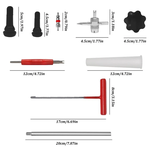 TIRE VALVE STEM Core Replacement Tool Kit TR413 Valve Core Remover ...