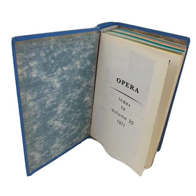 1971 OPERA MAGAZINE Full Year Hard Bound Binder Index Jan - Dec ...