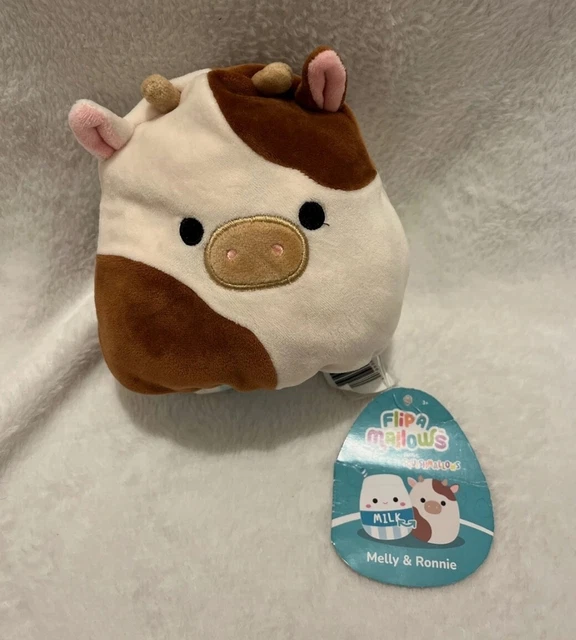SQUISHMALLOWS - MELLY AND RONNIE FLIP A MALLOW. Milk /Cow Plush Toy ...