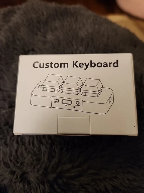 USB MECHANICAL GAMING Keyboard 3-Key Mini Keypad Customize Programmable ...