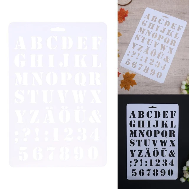 LETTERING STENCIL LETTER Alphabet Stencils Painting Paper Craft Number ...
