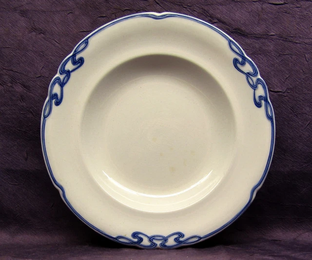 VILLEROY & BOCH- Jugendstil tiefer Teller " Blaue Olga" Porzellan 1910 ...
