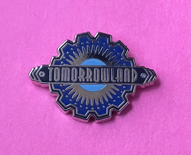 DISNEY DISNEYLAND TOMORROWLAND LOGO SIGN Tiny Kingdom Mystery Pin LR £ ...