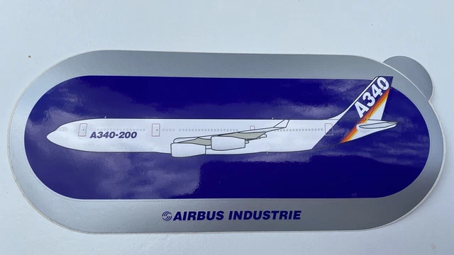 OFFICIAL AIRBUS STICKER - Airbus A340-200 blue background, old colours ...