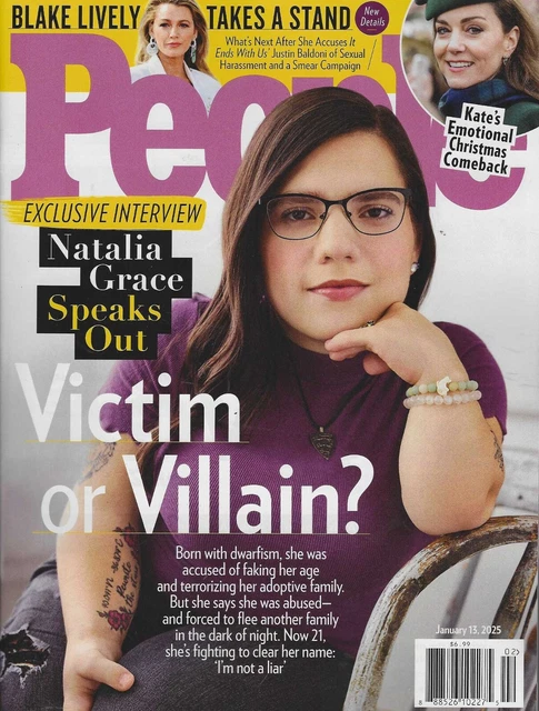 PEOPLE MAGAZINE JANUARY 13th 2025 Natalia Grace Victim or Villain $14. ...