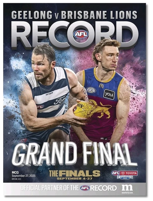 2025 AFL GRAND Final Footy Record Geelong Cats V Brisbane Lions £12.90 ...