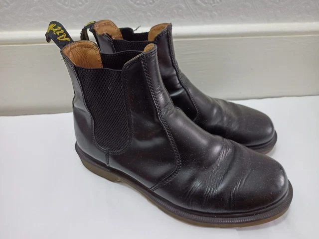 MENS DR MARTENS Chelsea Doc Boots Smooth Black Leather Size UK 8 EU 42 £39.49 - PicClick UK