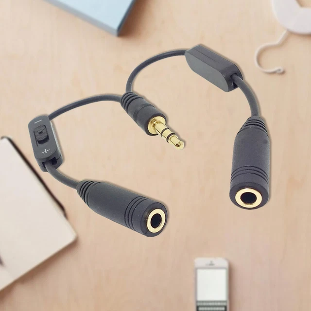 HEADSET SPLITTER HEADPHONE Mic Splitter Headphone Jack Splitter £6.42 ...