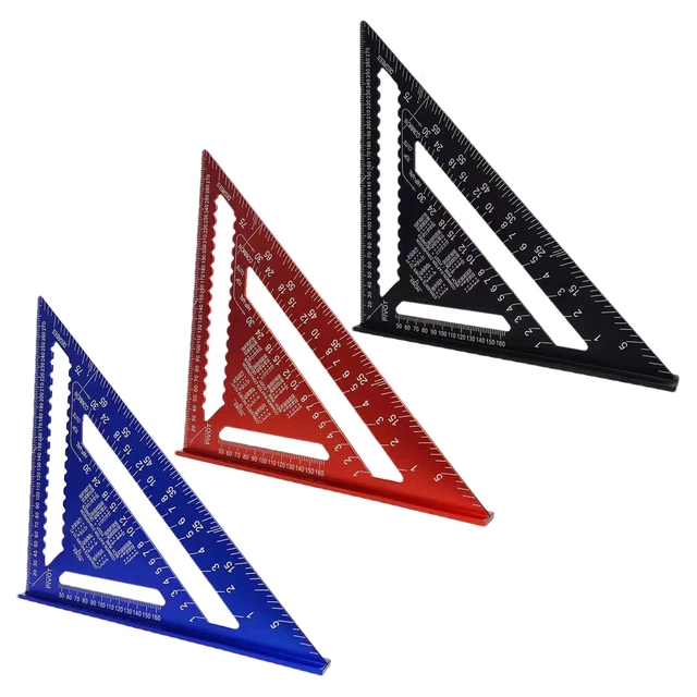 ALUMINUM ALLOY SPEED Square Rafter Triangle Ruler Angle Woodwork ...