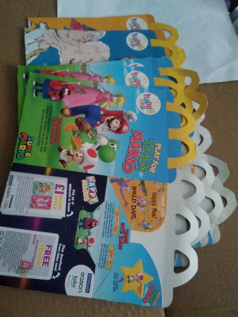 MCDONALDS HAPPY MEAL Boxes Super Mario x 4 & Roald Dahl x 2 £3.95 ...
