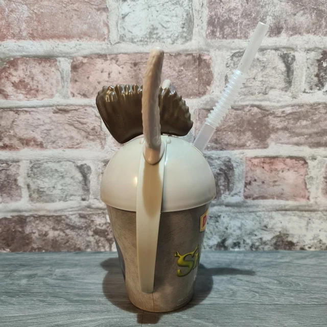 RARE DONKEY SHREK Dreamworks Denny's Plastic Kid's Cup With Headband ...