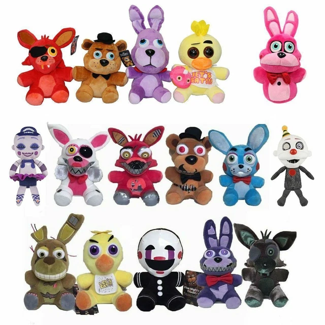 FNAF FIVE NIGHTS at Freddy's Sanshee Plushie Toy 7" Plush Bear/Foxy ...