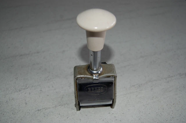 VINTAGE REXEL NUMBERING Date Stamp Machine Size 4 1/2 MM £4.99 ...