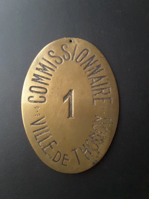 PLAQUE DE MÉTIER commissionnaire 1 ville de Thonon Haute Savoie EUR 249 ...