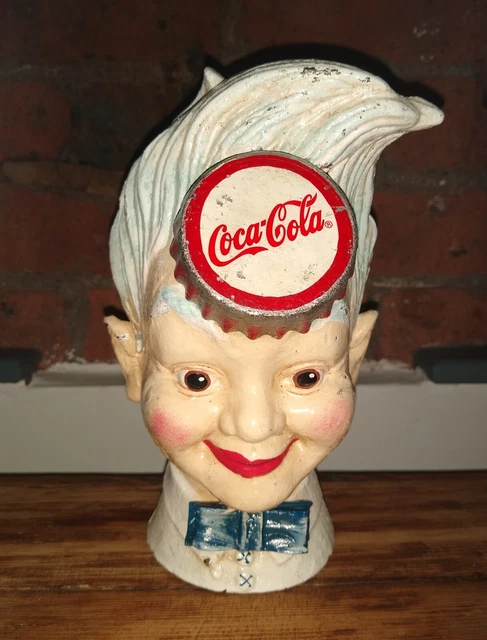 VINTAGE COCA COLA Coke Sprite Boy Cast Iron Advertising Moneybox! £38.15 - PicClick UK