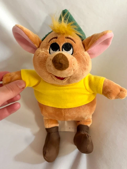 DISNEY STORE GUS Gus Plush Cinderella Mouse Yellow Shirt 10” Stuffed ...