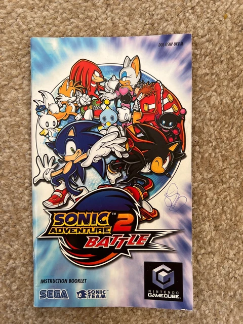 SONIC ADVENTURE 2 Battle - NINTENDO GAMECUBE - INSTRUCTION MANUAL ONLY ...