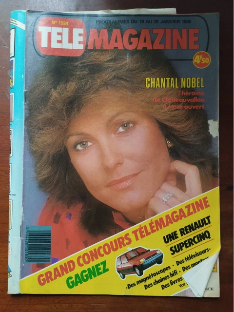 TÉLÉ MAGAZINE DU 19/01/1985; Chantal Nobel/ Anne Sinclair/ A. Ferreol ...