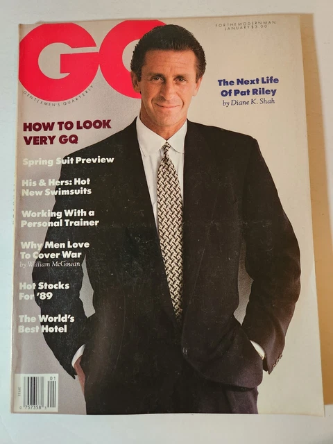 VINTAGE GQ MAGAZINE Jan 1989 Pat Riley 1980s 80s fashion culture TV ...