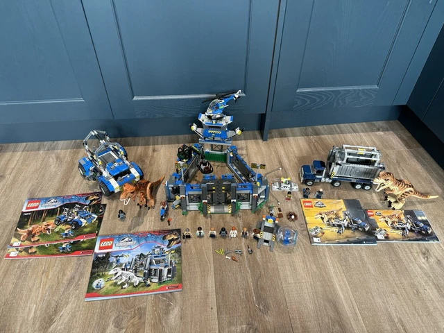 LEGO JURASSIC WORLD indominus rex breakout 75919, T-Rex Tracker 75918 ...