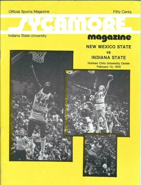 1978 LARRY BIRD - Indiana State vs. New Mexico State - GAME PROGRAM £61 ...