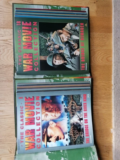CLASSIC WAR MOVIE Collection 33 Magazines In Binders (DVDs Not Included ...