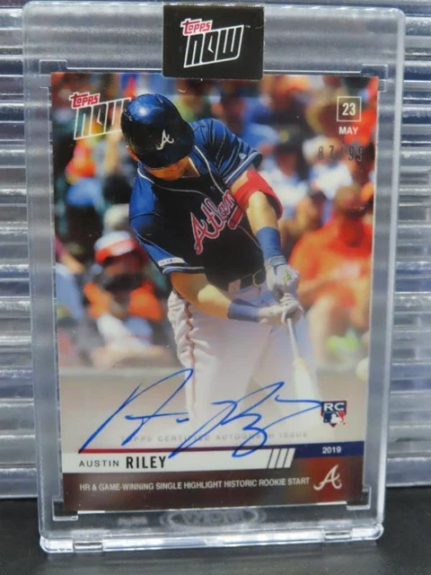 2019 TOPPS NOW Austin Riley recrue historique départ recrue voiture RC ...