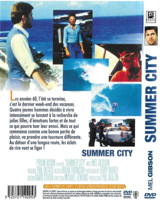 SUMMER CITY - DVD - John Jarratt - Steve Bisley - Mel Gibson - 1977 EUR ...