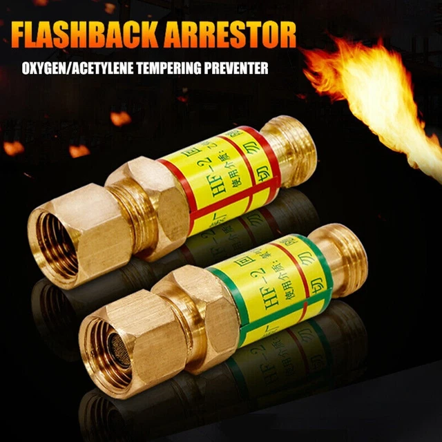 OXYGEN/ ACETYLENE FLASH BACK ARRESTOR CHECK-VALVE Torch Welding Reducer ...