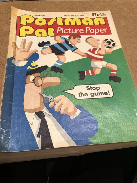 VINTAGE POSTMAN PAT #92 Picture Paper Comic 1988. ‘Stop The Game!’ £1. ...