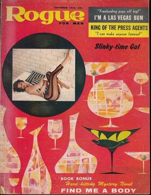 ROGUE 9/1958 HOT classic vintage pinup magazine CARTOONS adults 127890 ...