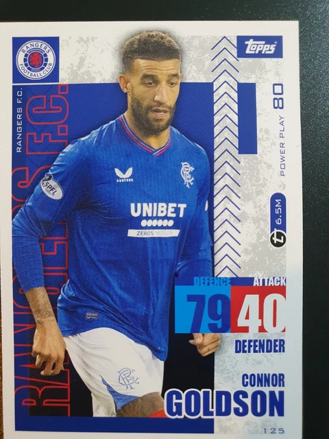 SPFL MATCH ATTAX 23/24 Topps Rangers club de football Connor Goldson ...